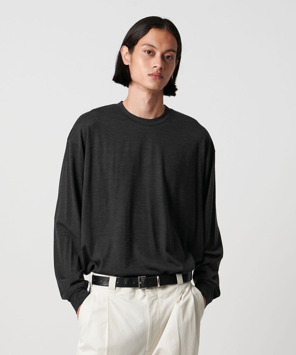 [H]Hybrid Wool Crew Neck Long Sleeve - UNITED ARROWS