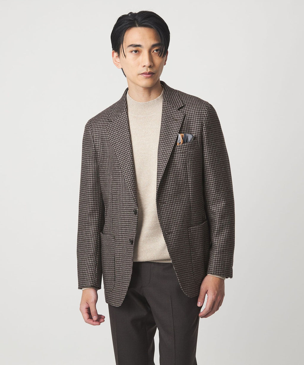 GLR C LO TH Milled Houndstooth 2B RG JACKET
