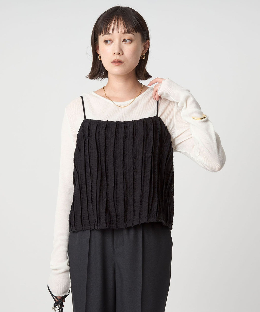 Jacquard Gauze CAMISOLE - UNITED ARROWS