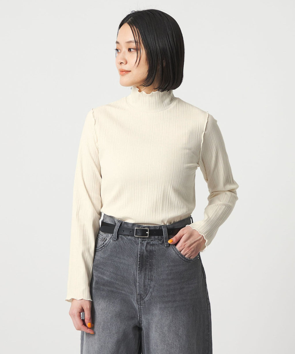 Ribbed Mellow High NeckT-Shirt [ A DAY IN THE LIFE ] - UNITED ARROWS